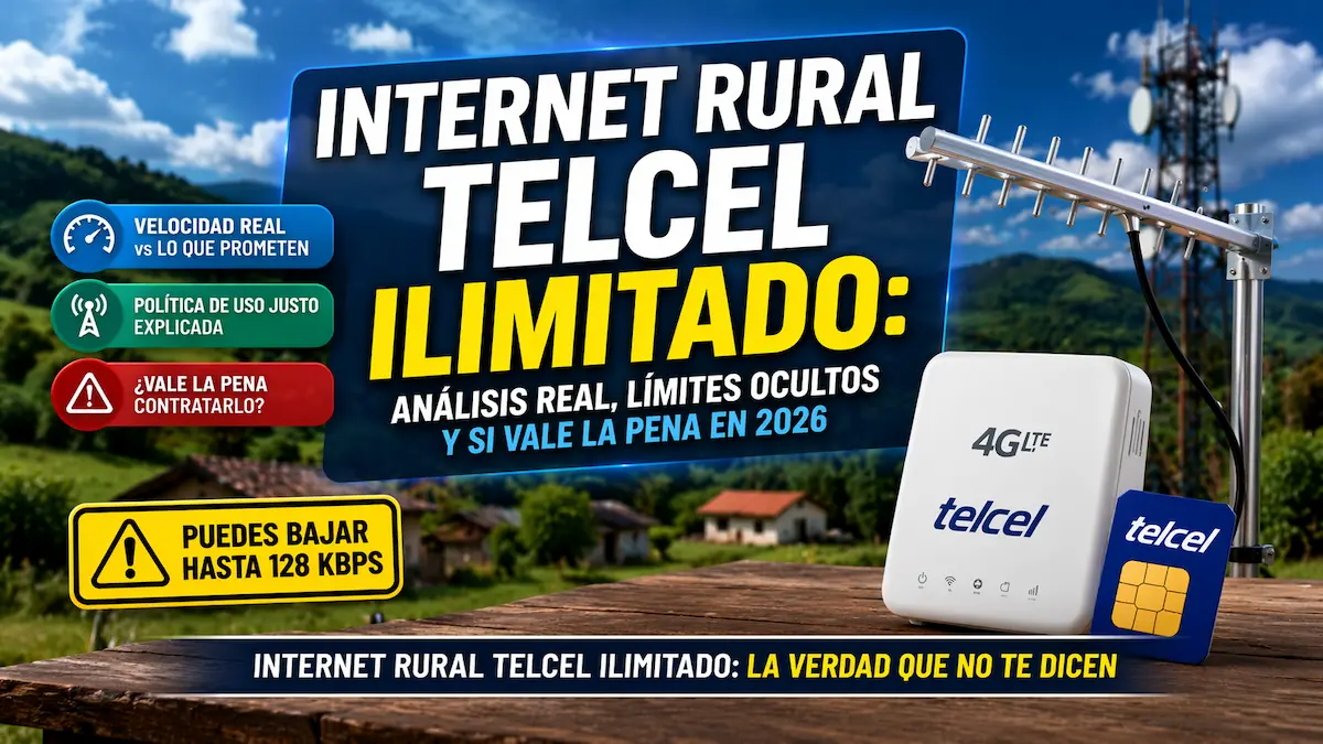 Internet rural Telcel ilimitado: la verdad que no dicen 2026